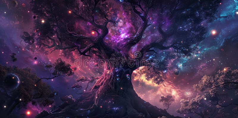 An Enormous Eldritch Tree Generating Galaxies in a Vibrant Chaos ...