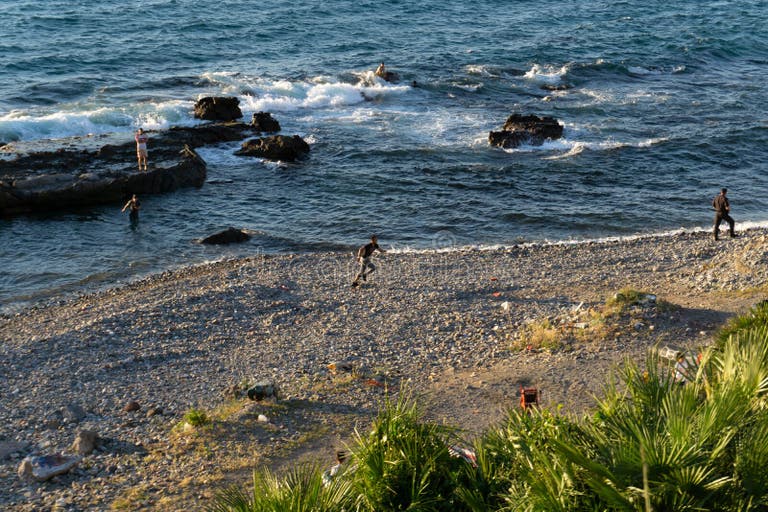 Massive Entry of Moroccan Immigrants on the Ceuta Border Editorial ...