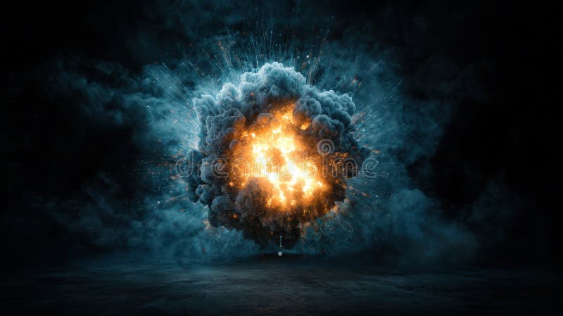 Massive Explosion Captured in Cyberspace Virtual Environment Digital ...