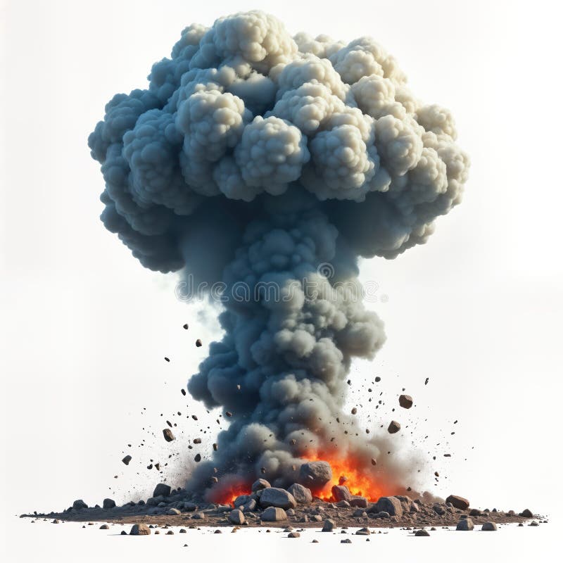 Massive Explosion Creates Huge Cloud of Smoke, Debris. Impact Dramatic ...