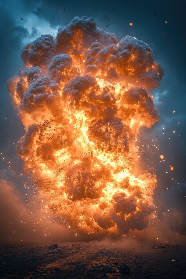 A Massive Explosion Erupts in the Sky, Sending Shockwaves and Debris ...