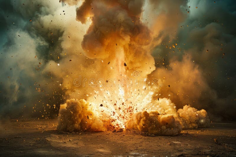 Fiery Chaos Unleashed in Field Stock Illustration - Illustration of ...