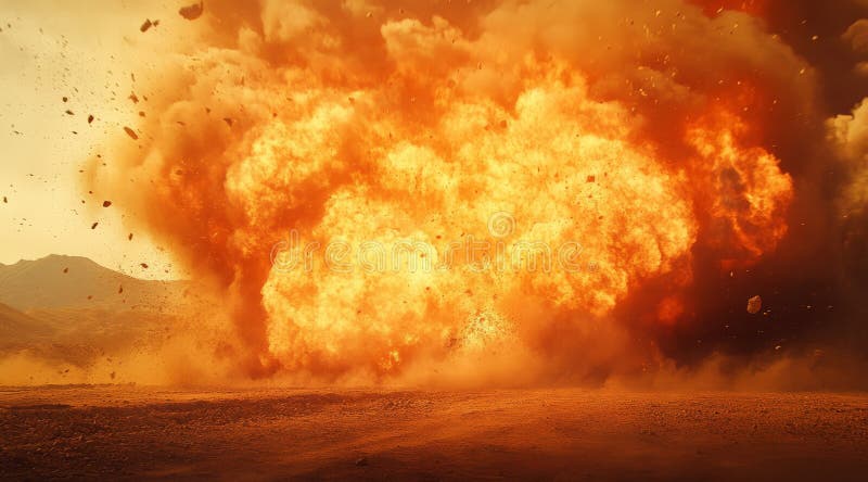 A Massive Explosion Occurred in a Vast Desert Landscape, Creating Chaos ...