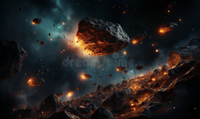 Massive Explosion of Rocks and Debris Stock Image - Image of erupting ...