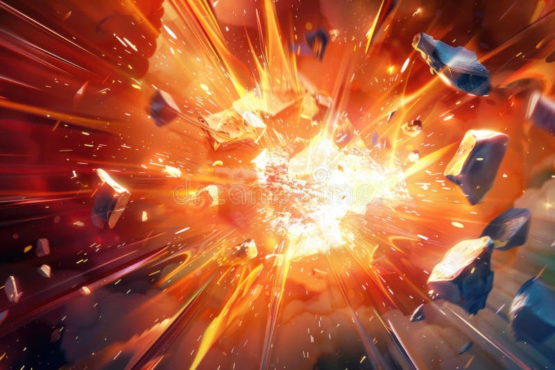 A Massive Explosion of Rocks in the Sky, Suitable for Science Fiction ...