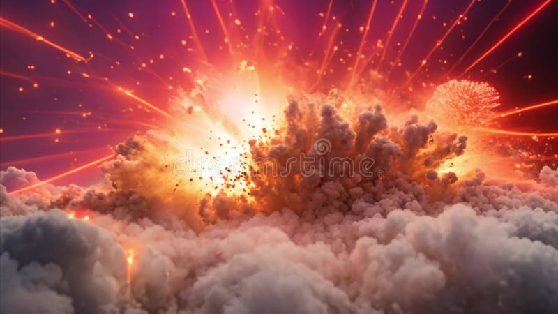 Massive Explosion in the Sky Stock Footage - Video of shockwave, chaos ...