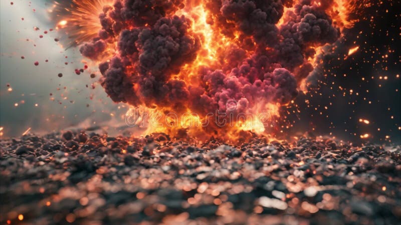 Massive Explosion in Slow Motion Stock Footage - Video of energy ...