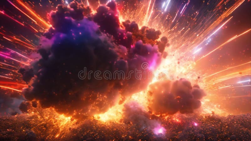 Spectacular Explosion in Space Stock Footage - Video of light ...