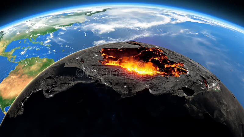 Massive Fiery Blast Erupting from Earth S Surface Seen from Space ...