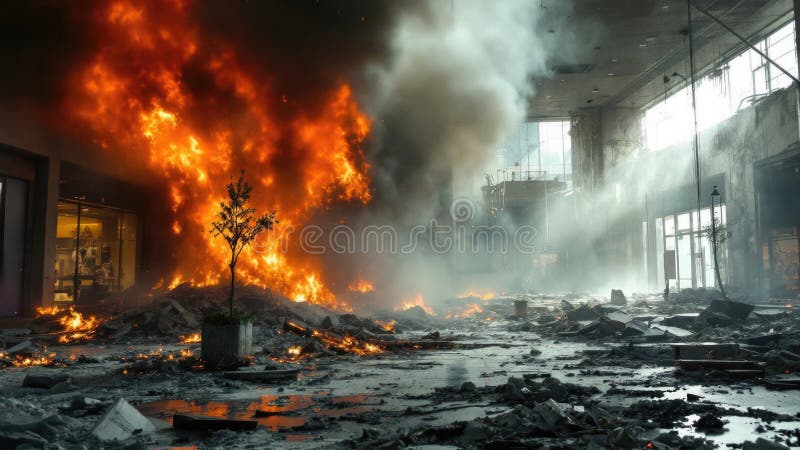 Massive Fire in Commercial Building Causes Widespread Destruction and ...