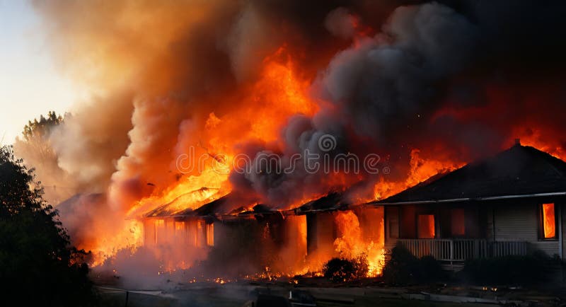 House Fire stock photo. Image of destruction, firewall - 314040866