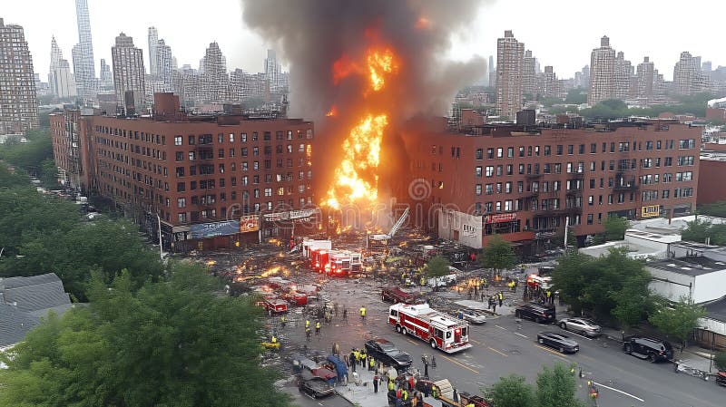 Massive Fire Engulfs City Buildings Causing Significant Destruction ...