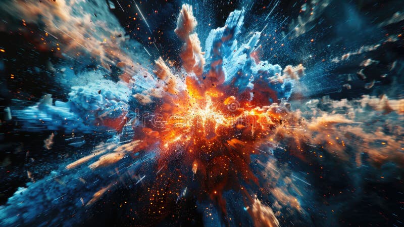 A Massive Fireball Erupts in a Dark Environment, Surrounded by Thick ...