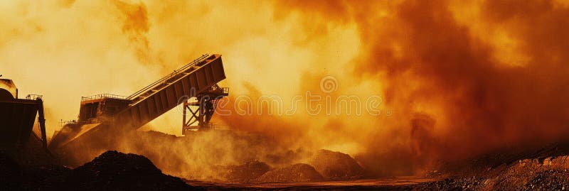 A Massive Fireball Explodes from a Launchpad Stock Illustration ...