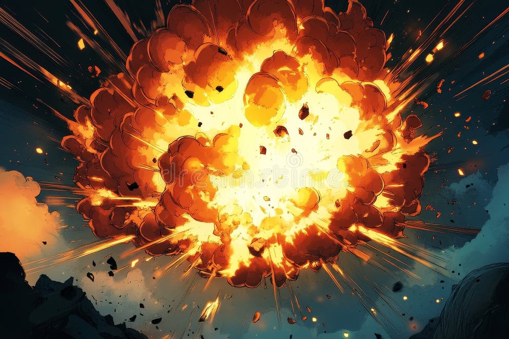 Massive Fireball Explosion with Fiery Burst Illuminates Dark Sky in ...