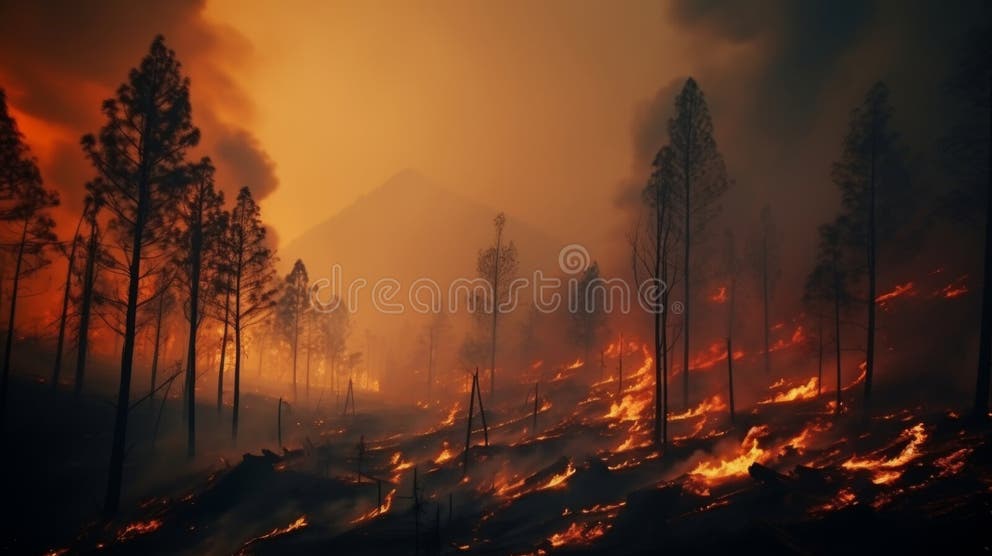 Catastrophic Wildfire Stock Illustrations – 155 Catastrophic Wildfire ...