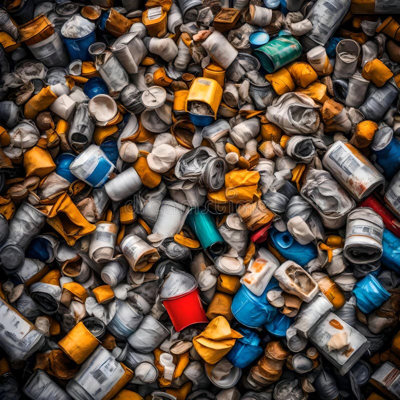 Massive Garbage Everywhere - Ai Generated Image Stock Illustration ...