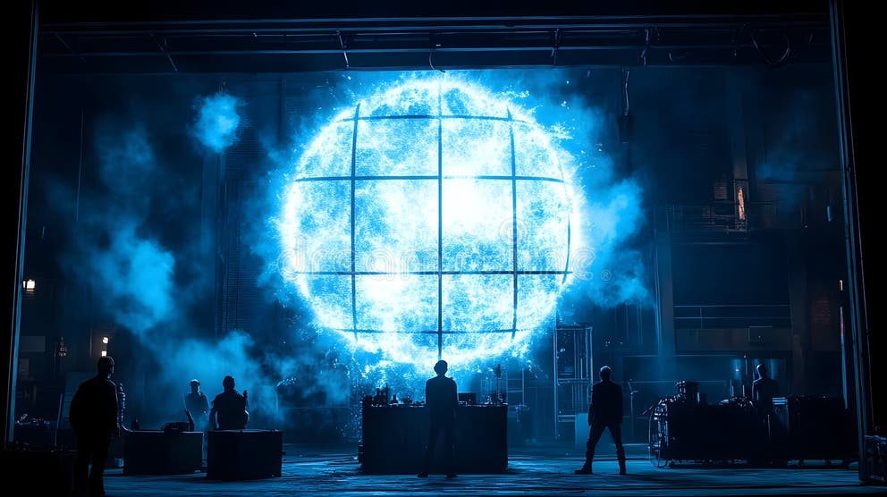 AI-Generated Blue Sphere Spectacle Stock Illustration - Illustration of ...