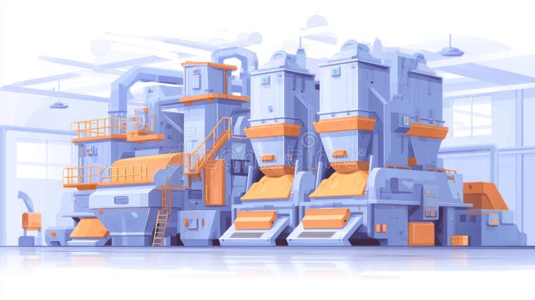 Massive Grain Sorting and Packaging Machines Operating in an ...