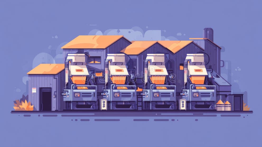 Massive Grain Sorting and Packaging Machines Operating in an ...