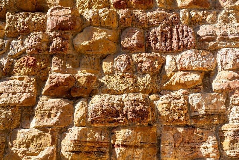 Massive High Walls of an Old Medieval Castle Stock Image - Image of ...