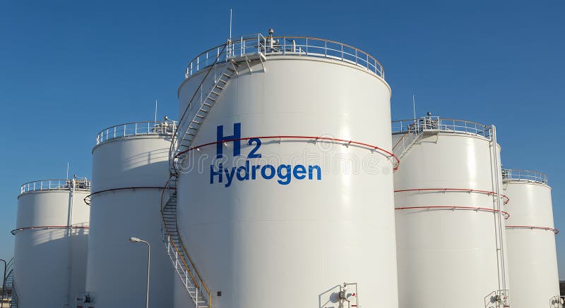 Massive Hydrogen Storage Tanks: Clean Energy Future with H2 Fuel Stock ...