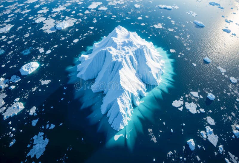 Massive Iceberg with a Mountain-like Shape Floating in the Arctic Ocean ...