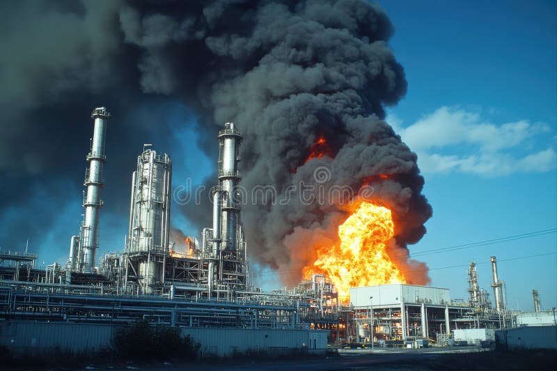 Dramatic Visual Report on Industrial Fire Incident in Urban Chemical ...