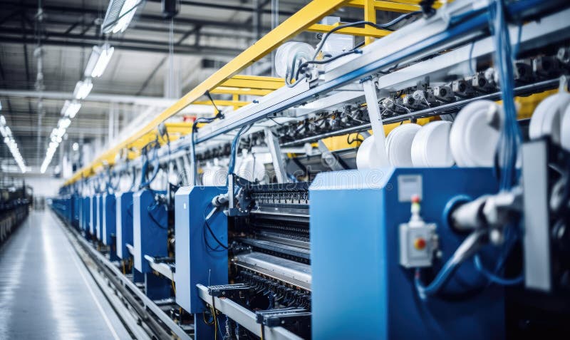 A Massive Industrial Machine Towering Inside a Warehouse Stock ...