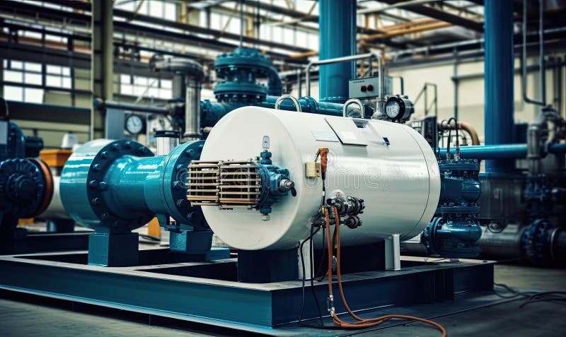 A Massive Industrial Machine Towering Inside a Warehouse Stock ...