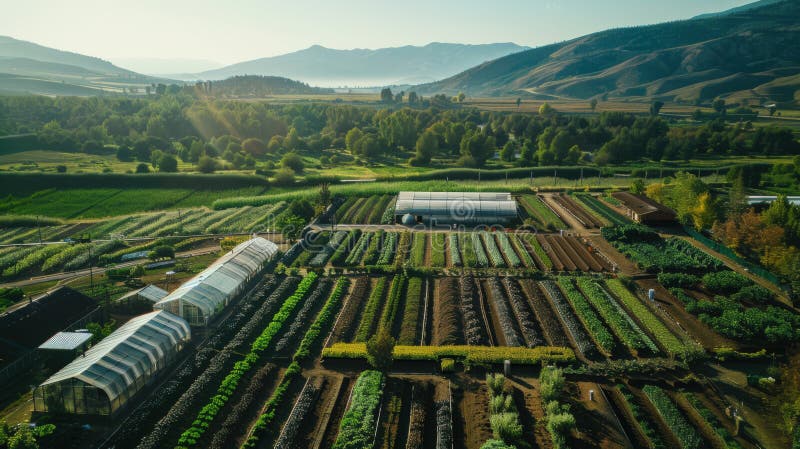 Massive Industrial Permaculture Farming Project Stock Image - Image of ...