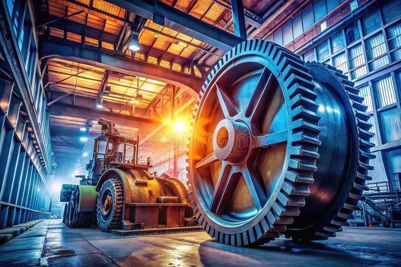 Massive Industrial Wheel Machine a Powerful Display of Modern ...