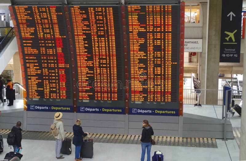 Massive Information Panel Located in a Train Station. it Provides ...