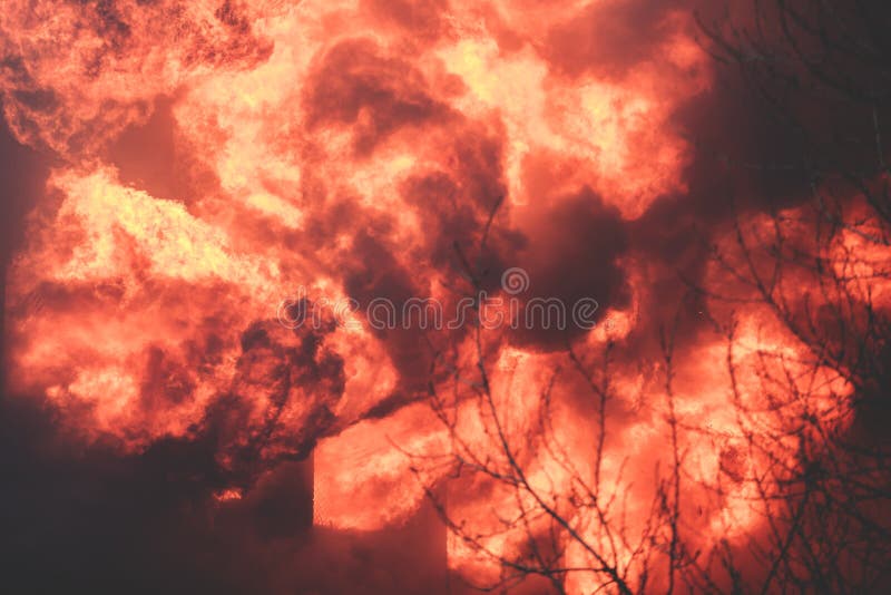 Massive Large Major Wildfire, Bush Blaze, a Forest Fire Stock Photo ...