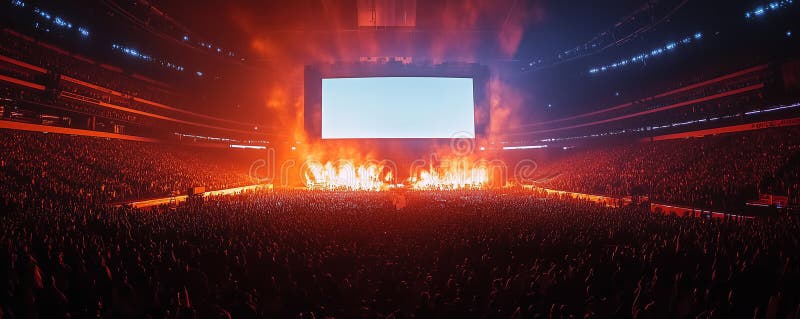 Massive LED Screen Dominates Stadium during Electrifying Concert with ...
