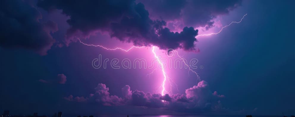 Massive Lightning Bolt Illuminates Chaotic, Dark Storm Clouds ...