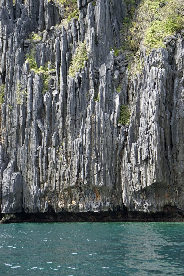 Massive Limestone Rocks at the El Nido Archipelago Stock Image - Image ...