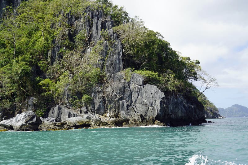 Massive Limestone Rocks at the El Nido Archipelago Stock Photo - Image ...