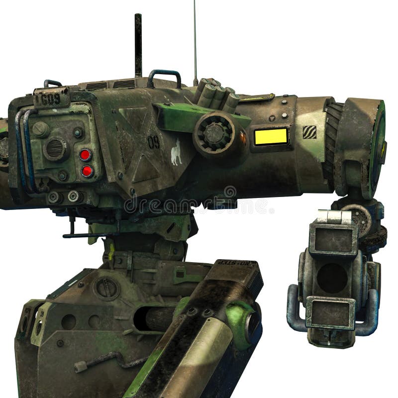 Army Machine Mega Terrestrial Attack Stock Illustration - Illustration ...