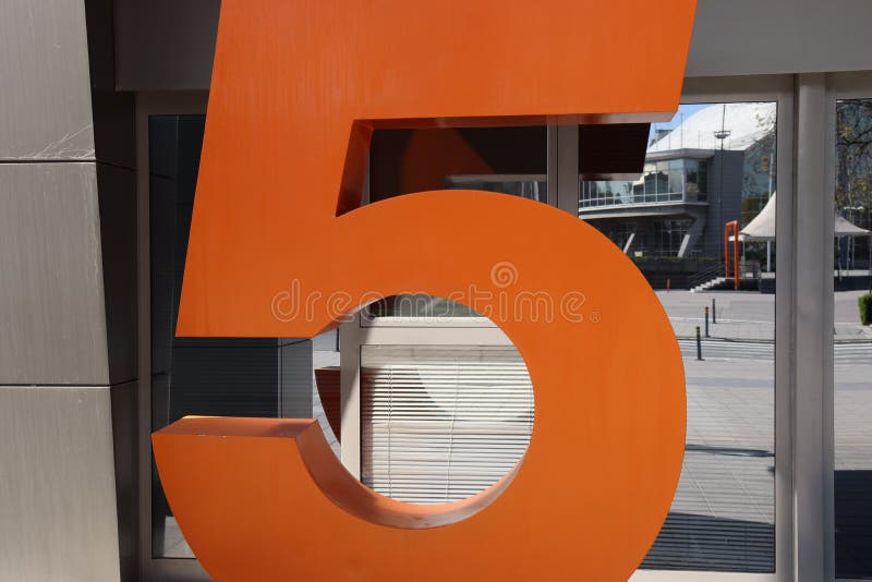 Massive metal number five stock photo. Image of outdoors - 178228620