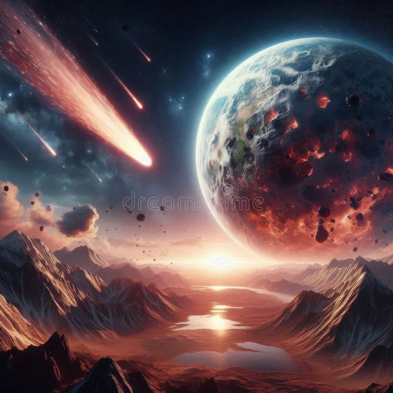 Massive Meteor Approaching Earth, Seconds before Impact during ...