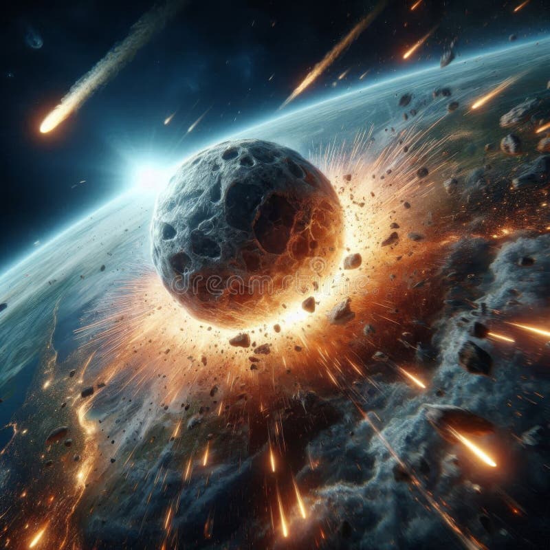 Massive Meteor Approaching Earth, Seconds before Impact during ...