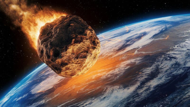 Massive Meteor Approaching Earth, Seconds before Impact during ...