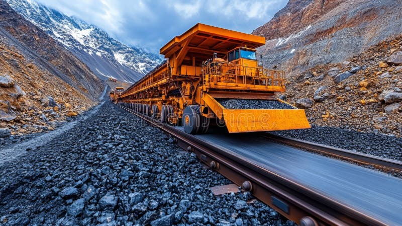 Massive Mining Operation in Rugged Mountainous Terrain with Conveyor ...