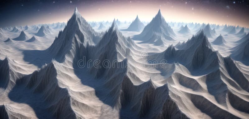 A Massive Mountain Made of Endlessly Repeating Fractal Structures. Each ...