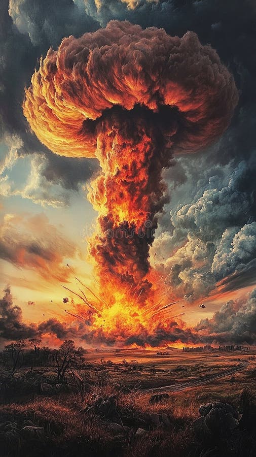 A Massive Mushroom Cloud Rising High into the Sky after a Powerful ...