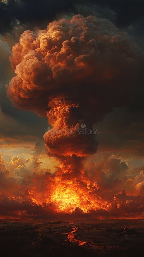 A Massive Mushroom Cloud Rising High into the Sky after a Powerful ...