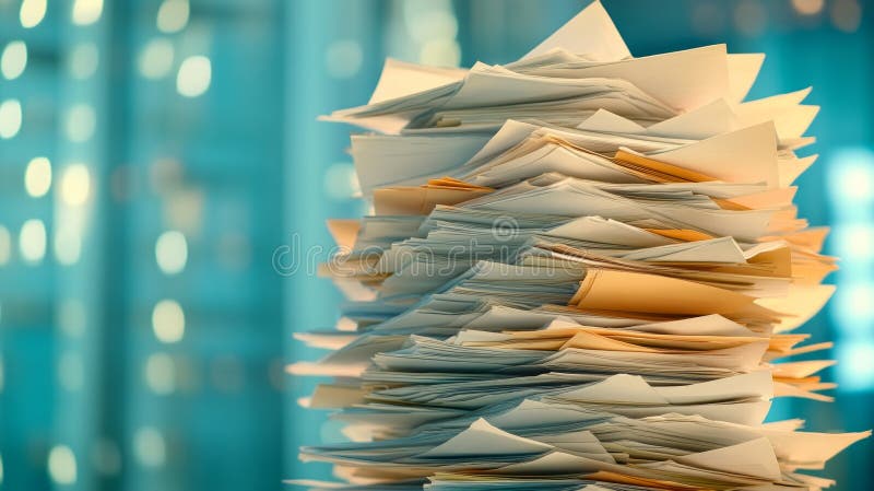 A Massive Pile of Disorganized Papers and Documents, Representing ...