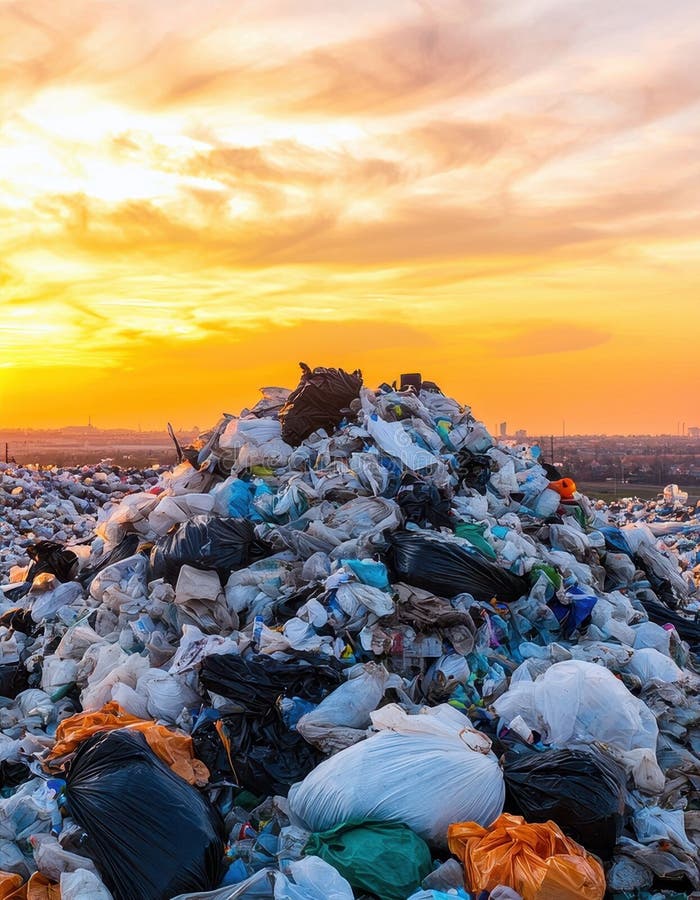 Sunset Landfill Huge Pile of Trash Waste Disposal Environmental ...