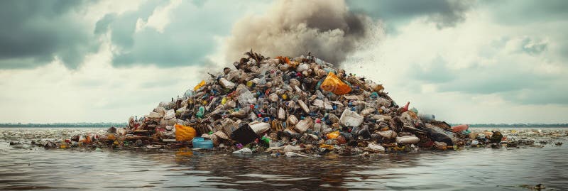 Massive Pile of Ocean Pollution Highlighting Environmental Crisis and ...